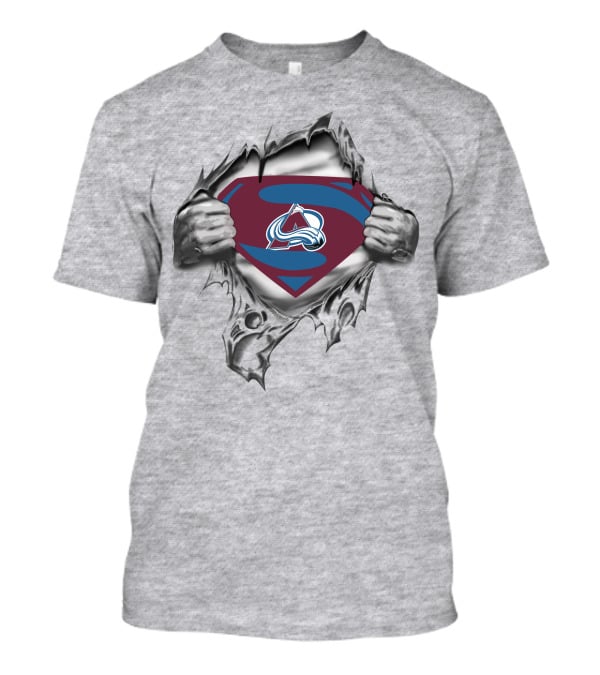 Colorado Avalanche Superman Logo Superhero T-Shirt