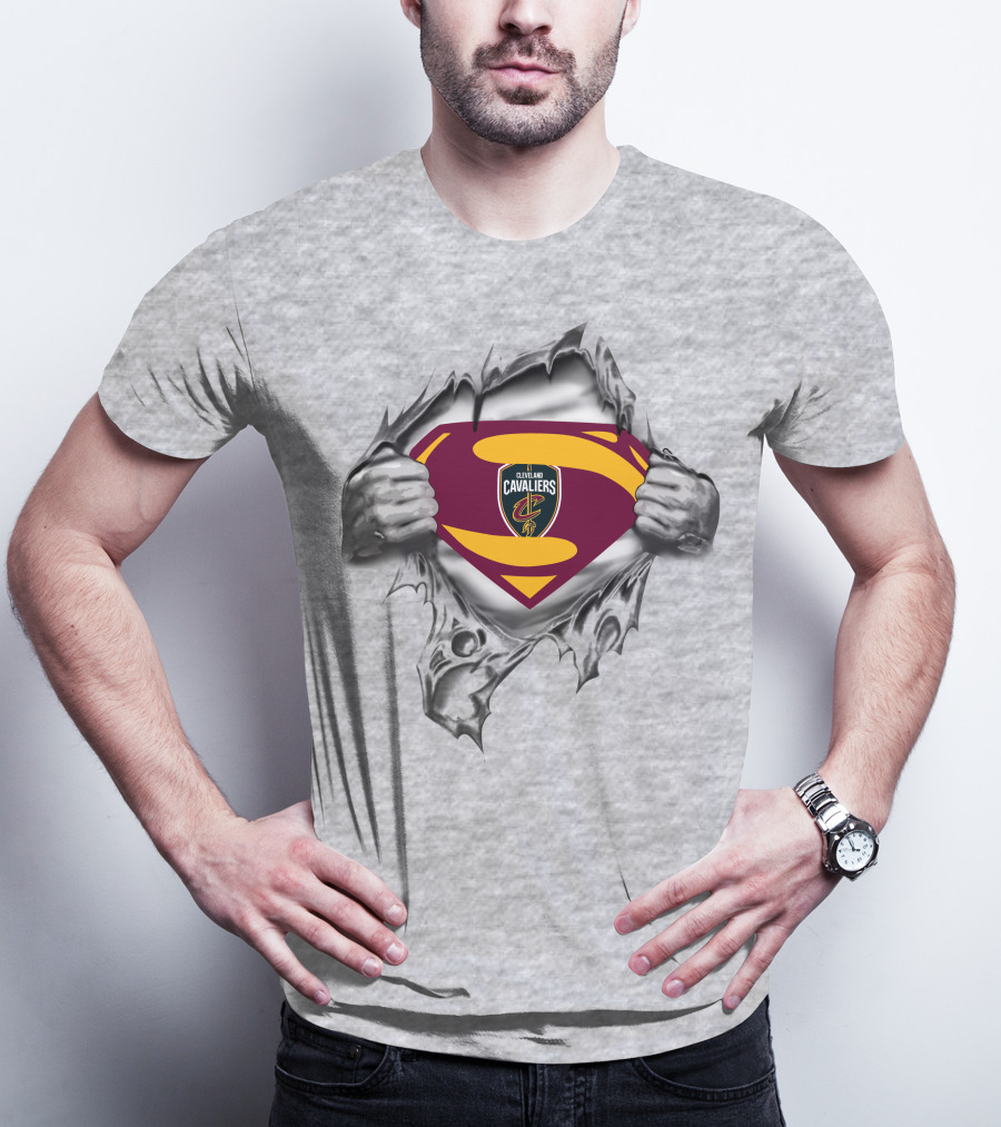Cleveland Cavaliers Superman Logo Tear T-Shirt