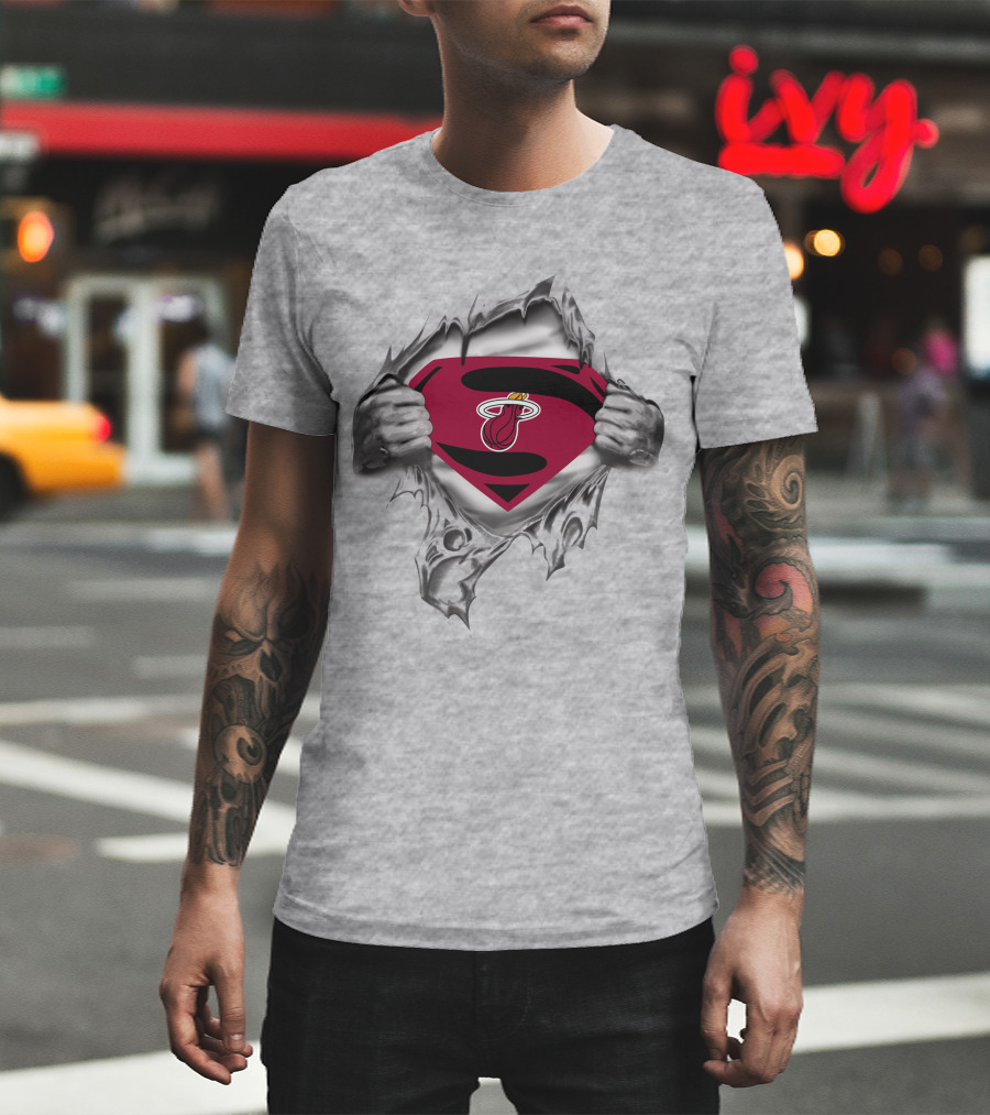 Miami Heat Superman Logo Fusion T-Shirt
