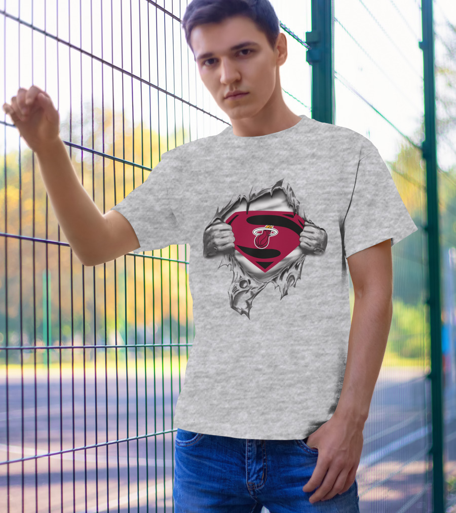 Miami Heat Superman Logo Fusion T-Shirt