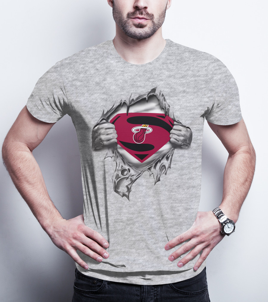 Miami Heat Superman Logo Fusion T-Shirt