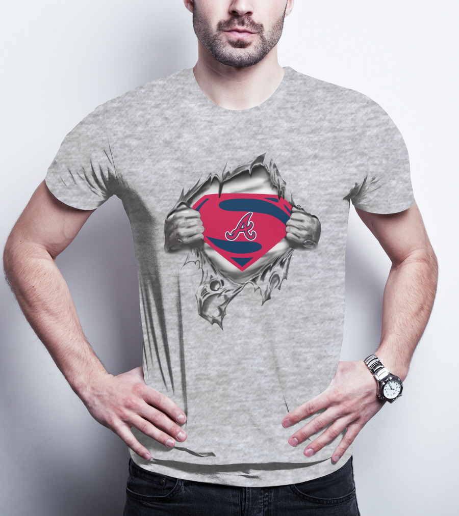 Atlanta Braves Superman Baseball Hero T-Shirt