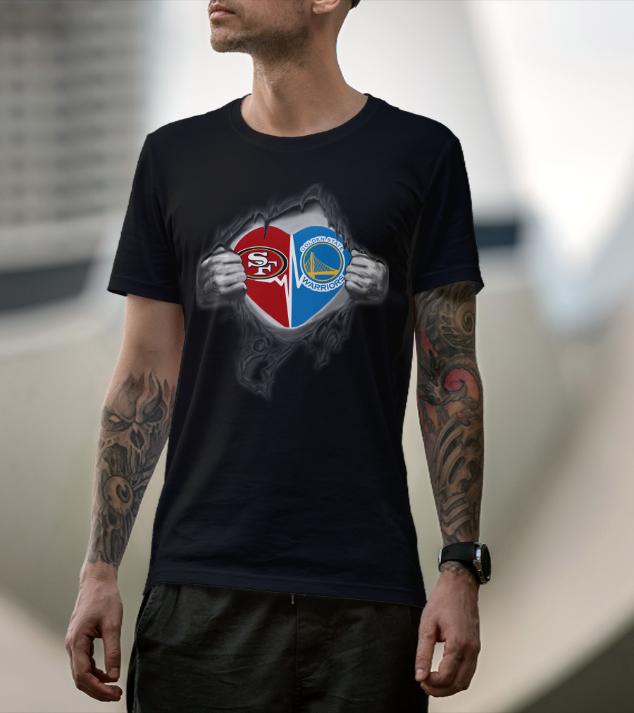49Ers Golden State Warriors Heart T-Shirt