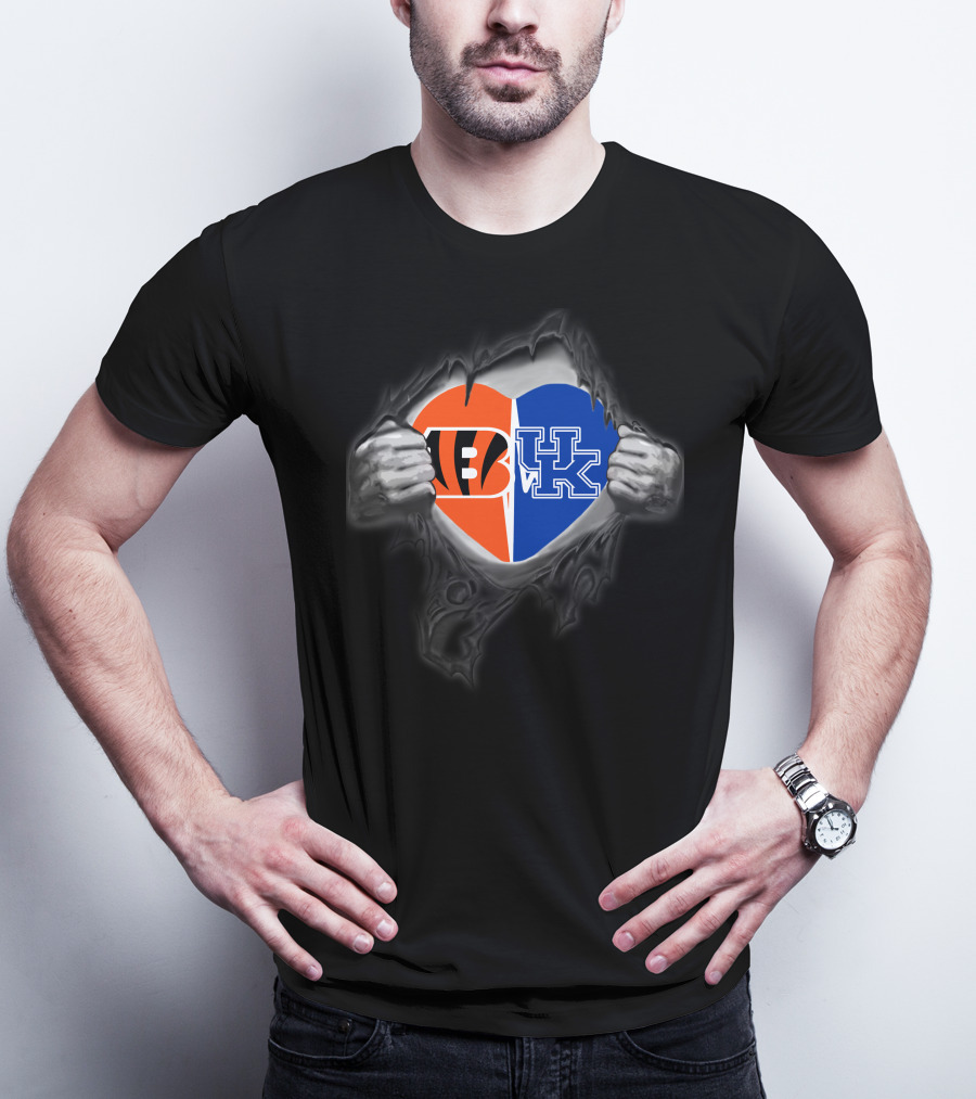 Bengals Kentucky UK Heart Logo T-Shirt