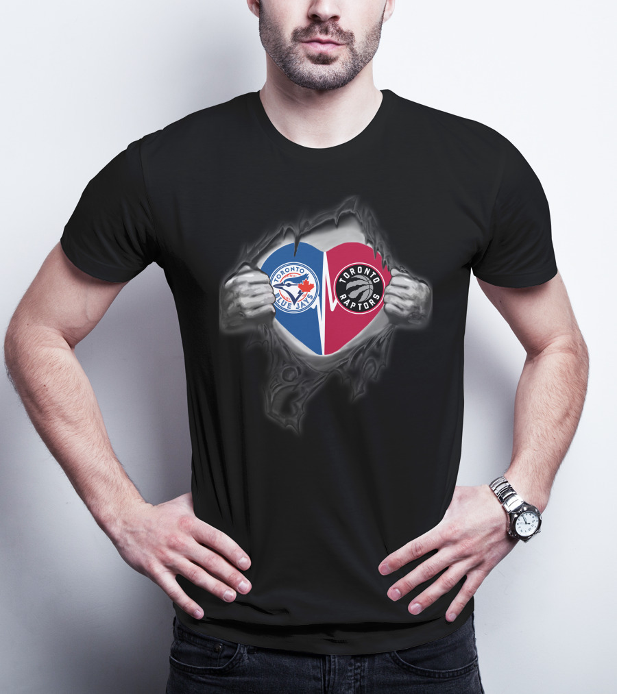 Toronto Blue Jays And Raptors Heart T-Shirt