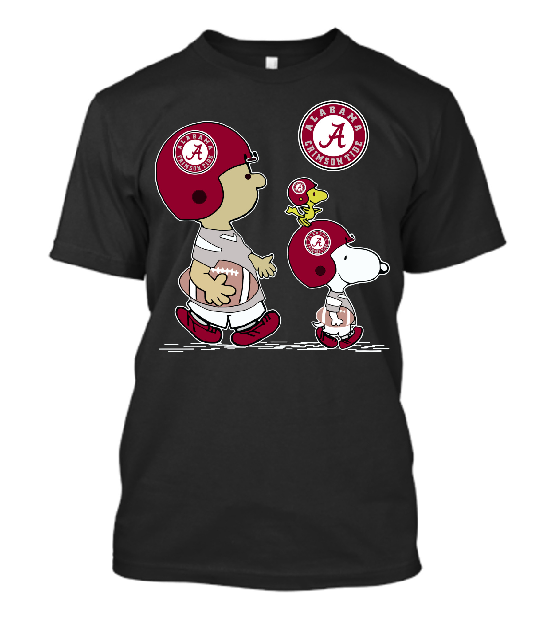 Alabama Crimson Tide Snoopy Woodstock Football Helmet T-Shirt