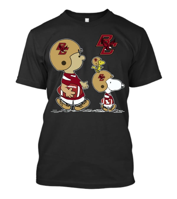 Boston College Eagles Snoopy And Woodstock Football Team Spirit T-Shirt
