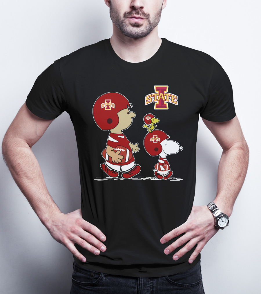 Iowa State Cyclones Snoopy And Woodstock Football Gear T-Shirt