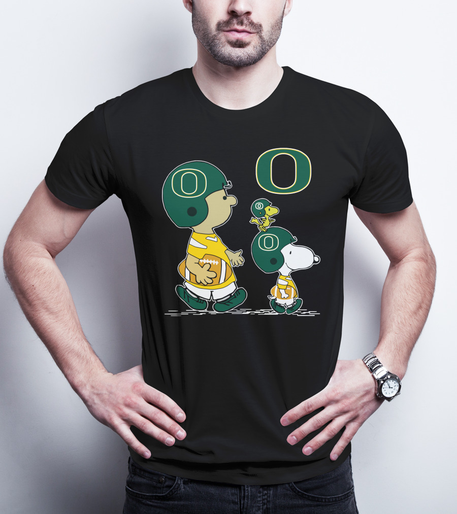 Oregon Ducks Snoopy Woodstock University Football Peanuts Charlie Brown T-Shirt