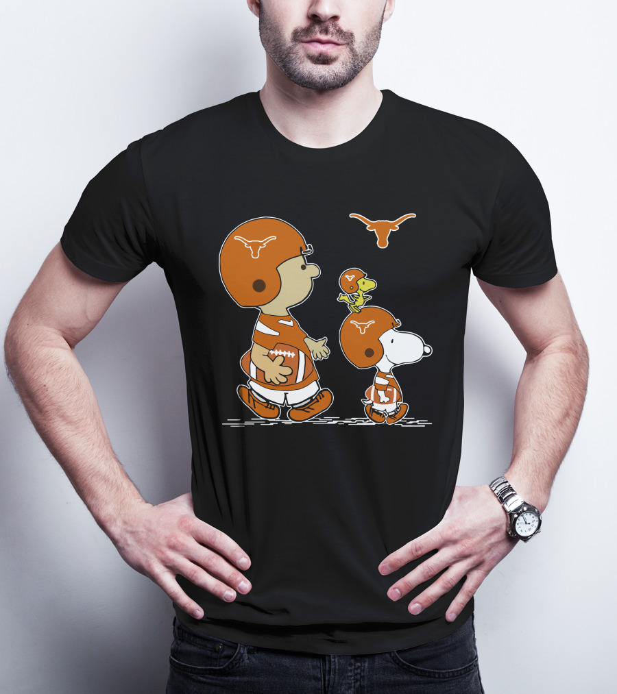 Texas Longhorns Football Snoopy And Woodstock Charlie Brown Peanuts T-Shirt