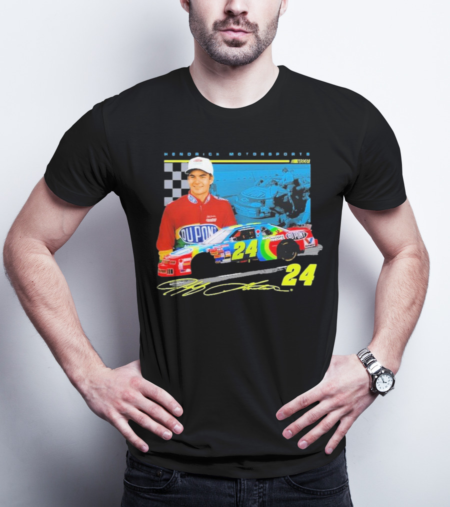 Jeff Gordon DuPont NASCAR 24 Hendrick Motorsports Legends Car Racing Team Collection T-Shirt