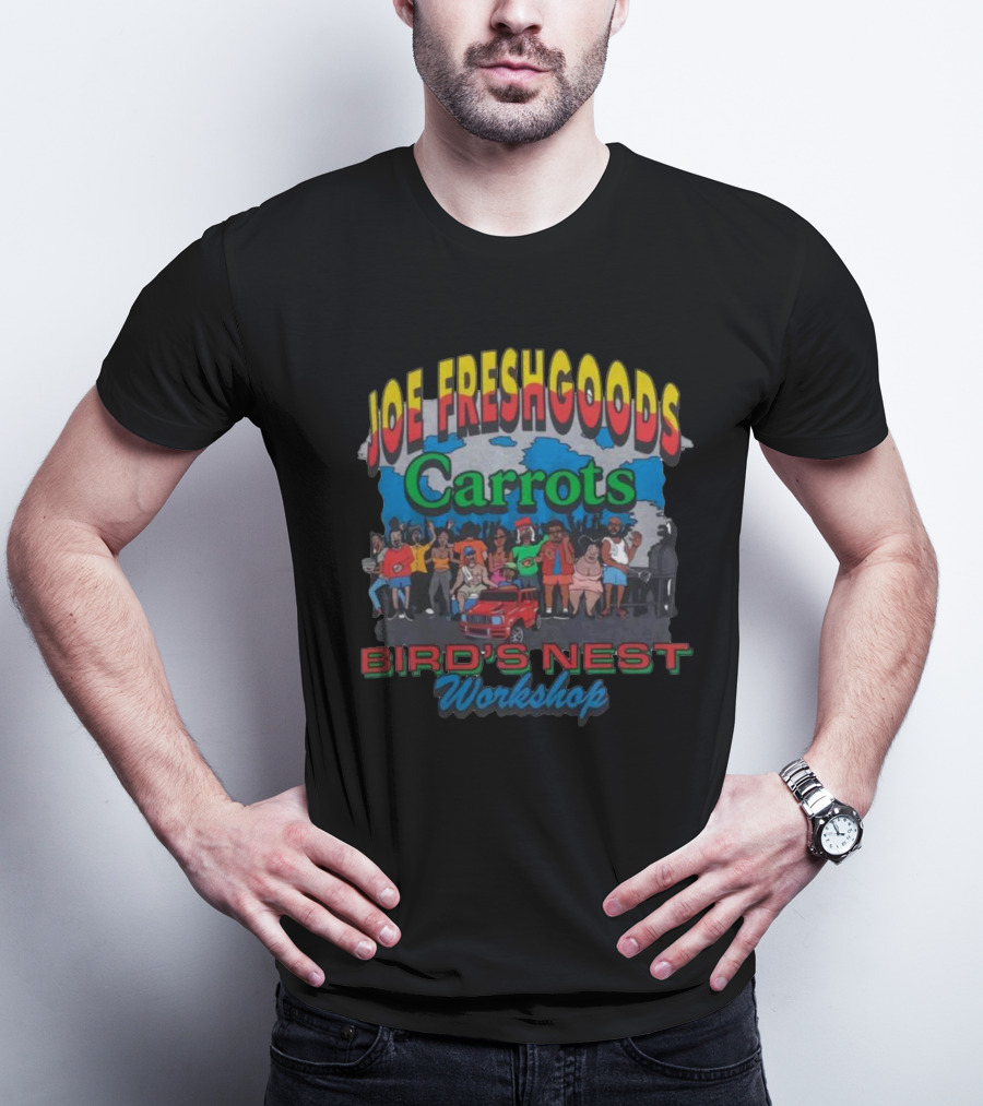 Joe Freshgoods Carrots Bird's Nest Workshop Group Scene T-Shirt