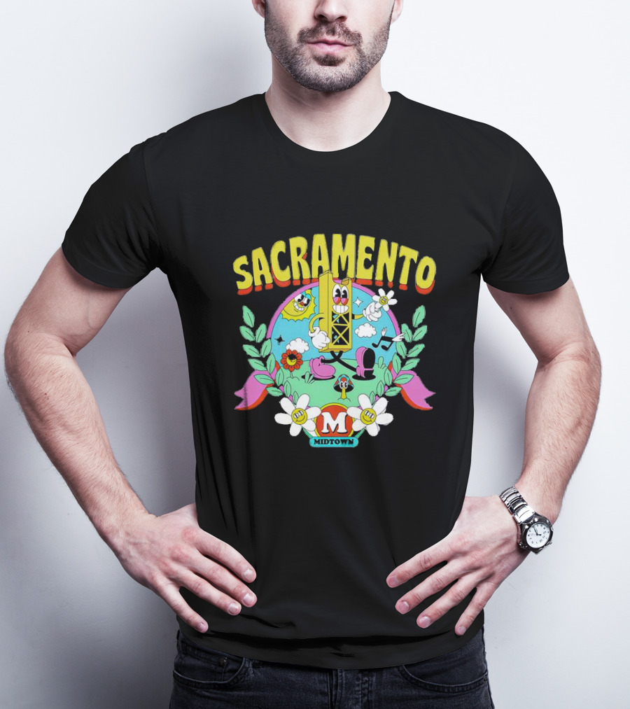 University Of Sacramento Midtown Cartoon Crest T-Shirt