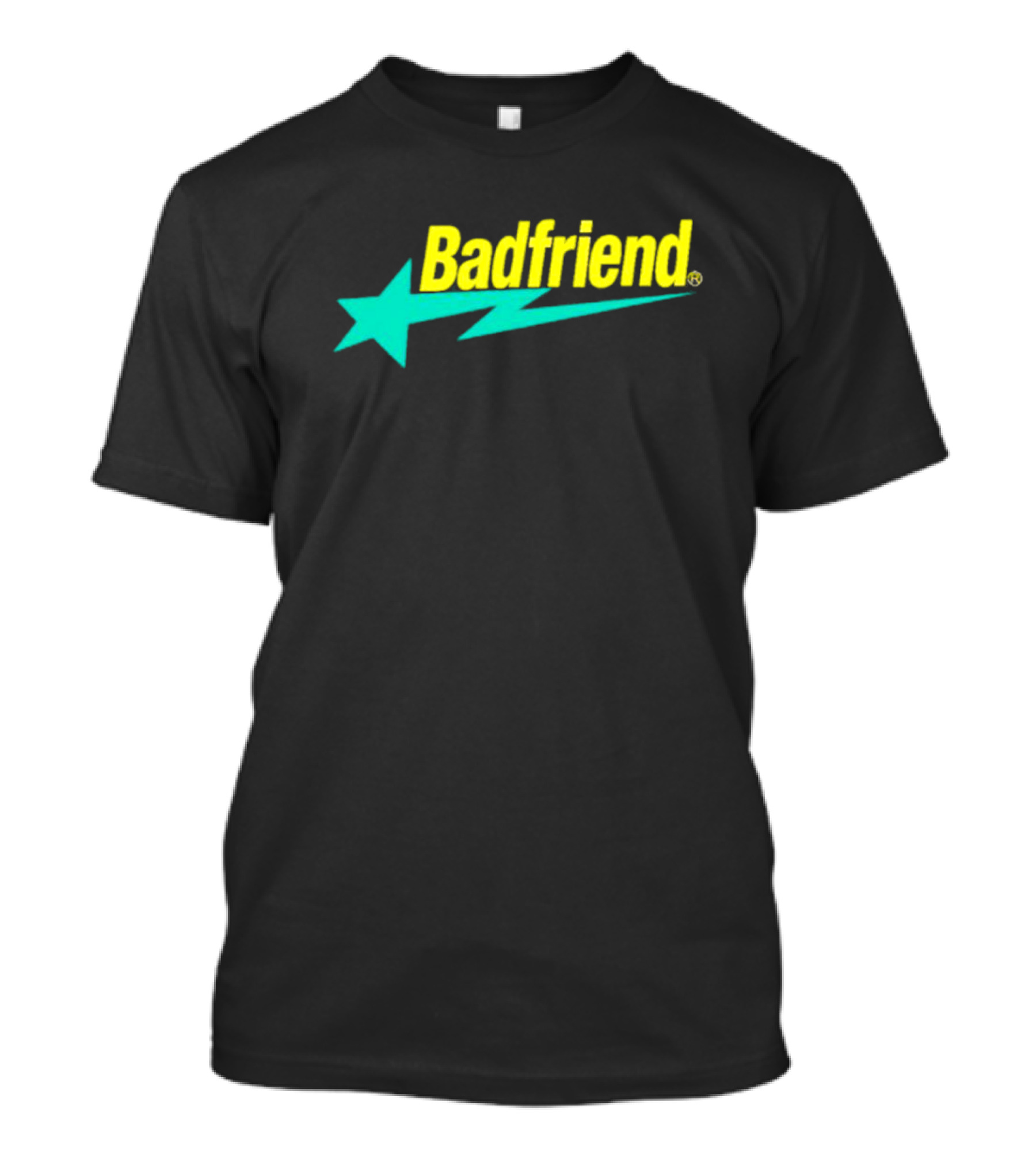 Badfriend Bape Star Logo Text With Lightning Bolt And Star T-Shirt