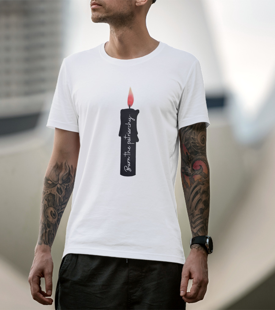 Burn The Patriarchy Candle Flame T-Shirt