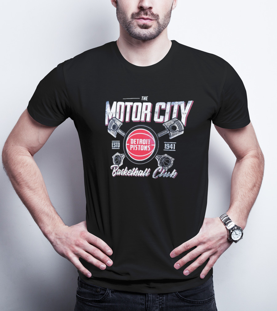 Motor City Detroit Pistons Established 1941 Basketball Club T-Shirt