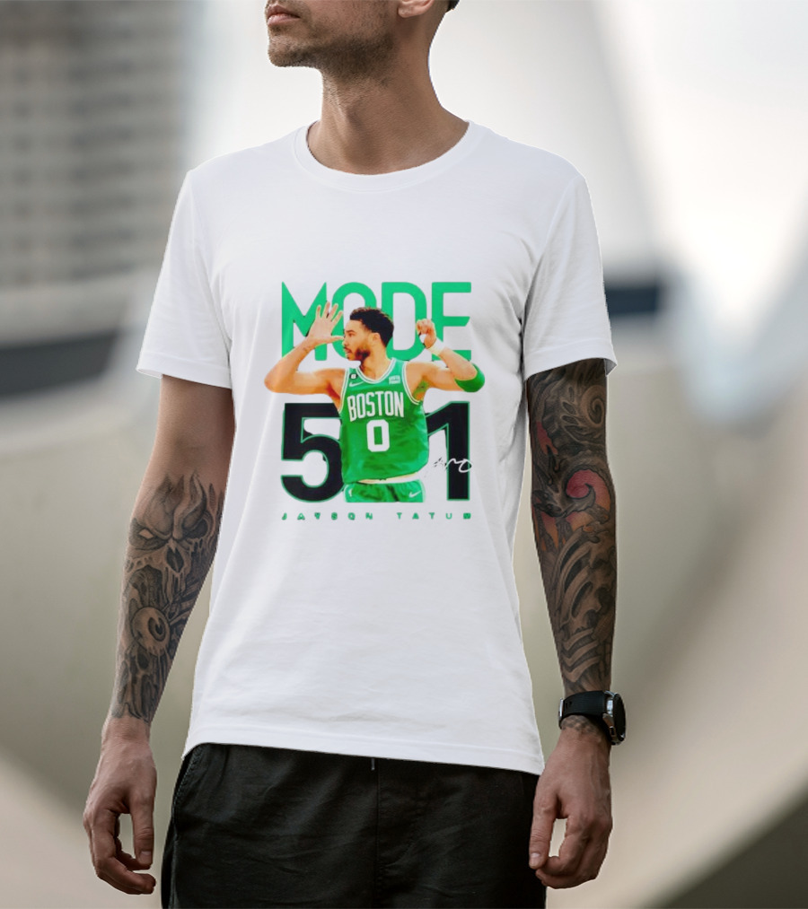 Jayson Tatum Boston Mode 51 Signature Points Game T-Shirt