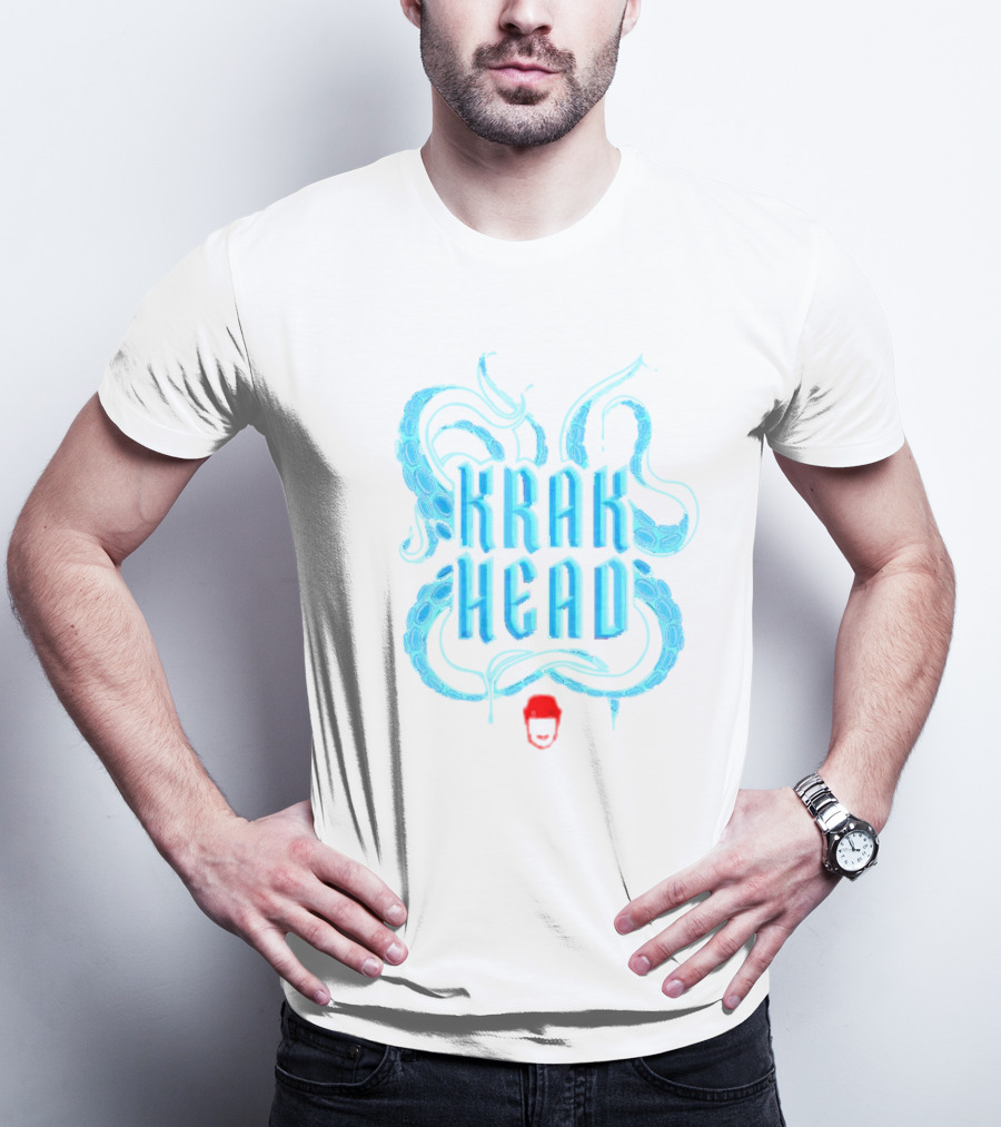 Krak Head Kraken Tentacles And Face T-Shirt