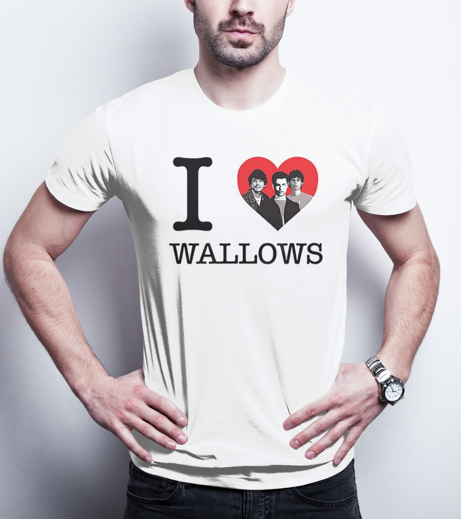 I Love Wallows Band Trio Red Heart T-Shirt