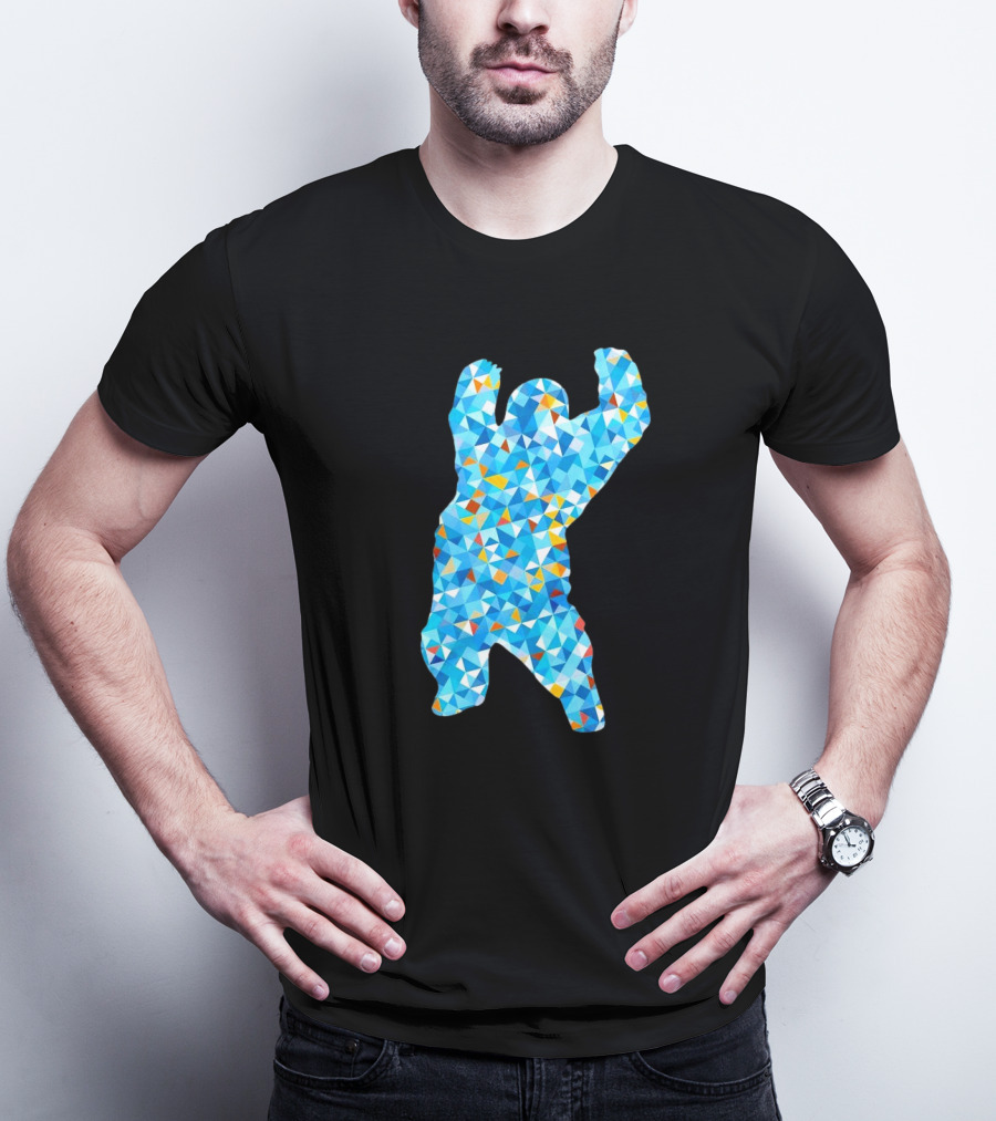 Monster Madness Polygon Pattern Style Gorilla Shape T-Shirt