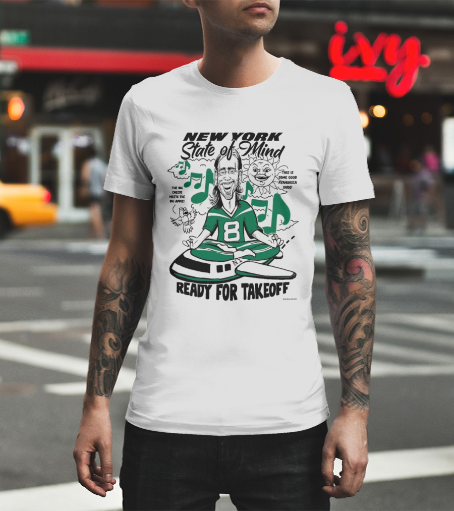 New York State Of Mind Jet 8 Ready For Takeoff Big Apple T-Shirt