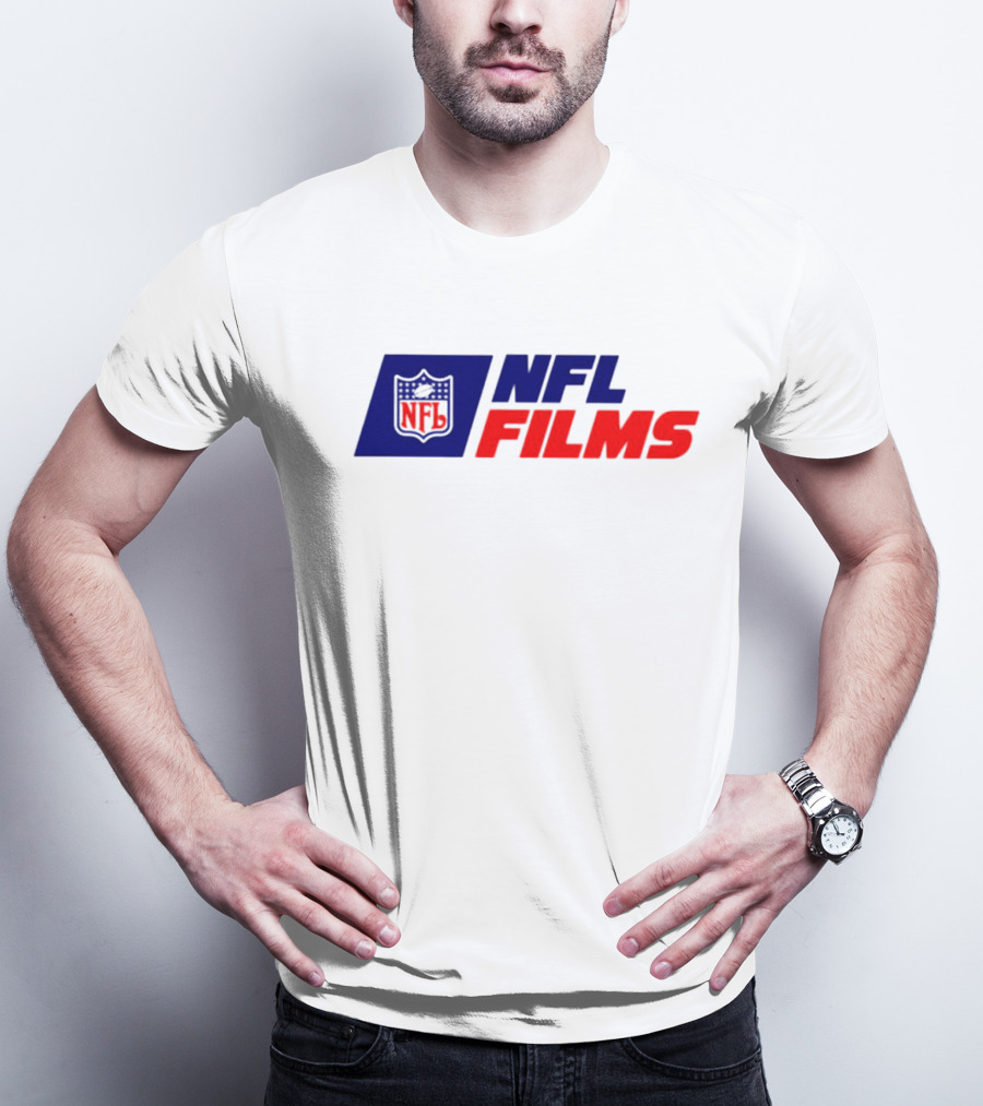 NFL Films Official Logo With Red And Blue Shield T-Shirt
