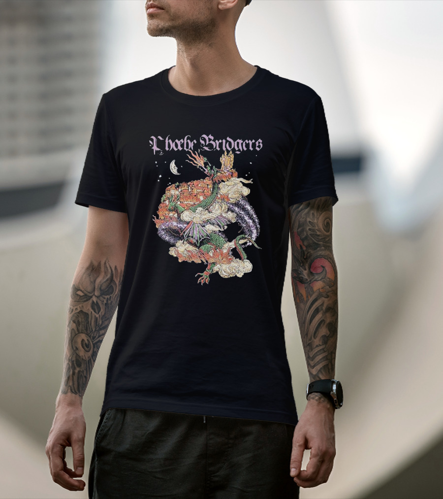 Phoebe Bridgers Dragon Fantasy Castle And Moon T-Shirt