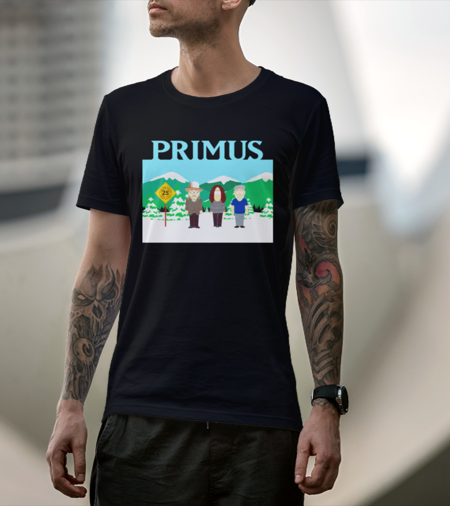 Primus 25 Years South Park Winter Scene T-Shirt