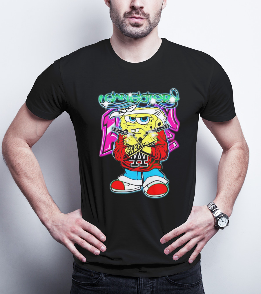 Gangster SpongeBob LA Crossed Arms T-Shirt