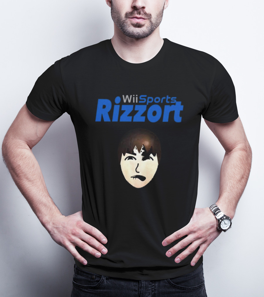 Wii Sports Rizzort Meme Gaming Parody With Character Face T-Shirt