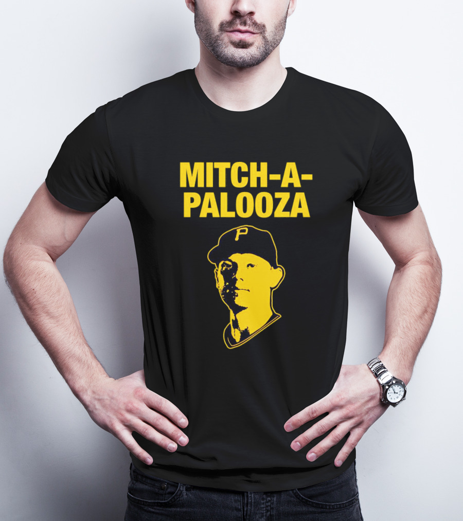 Pittsburgh Pirates Mitch-a-Palooza Bold Yellow Baseball Player T-Shirt