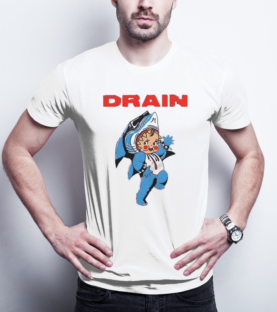 Drain Kewpie Shark Costume Charm T-Shirt