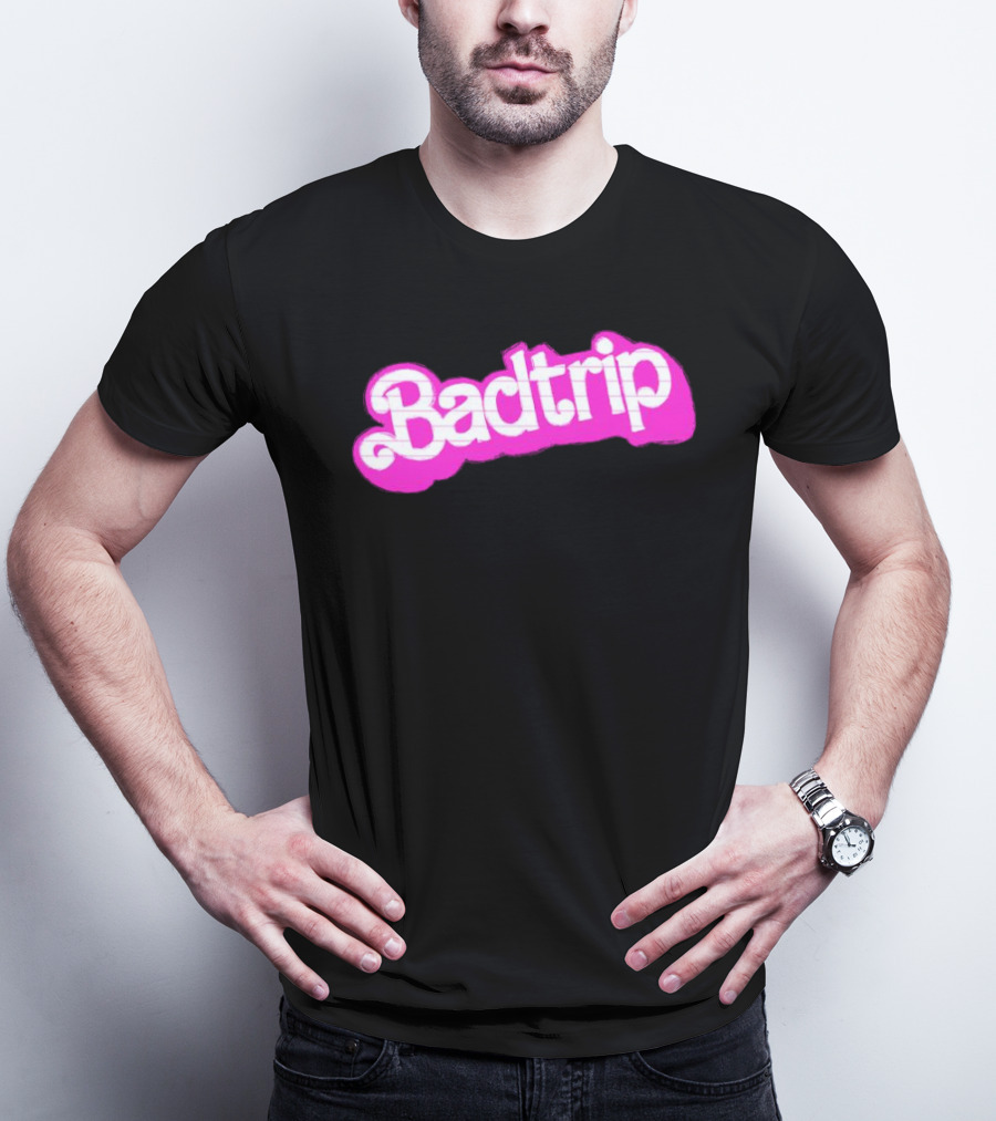 Linya-Linya Badtrip Pink Bubble Text T-Shirt
