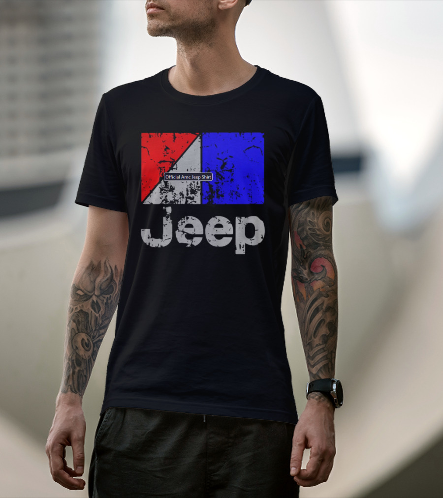 AMC Jeep Red Blue T-Shirt