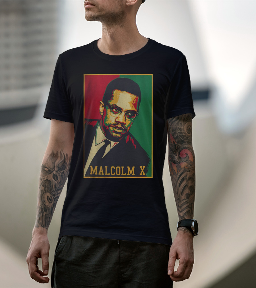 Malcolm X Red Green Black T-Shirt