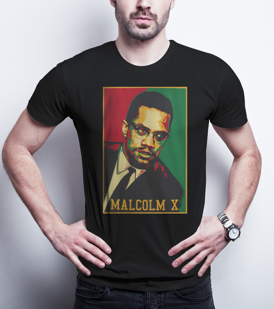 Malcolm X Red Green Black T-Shirt