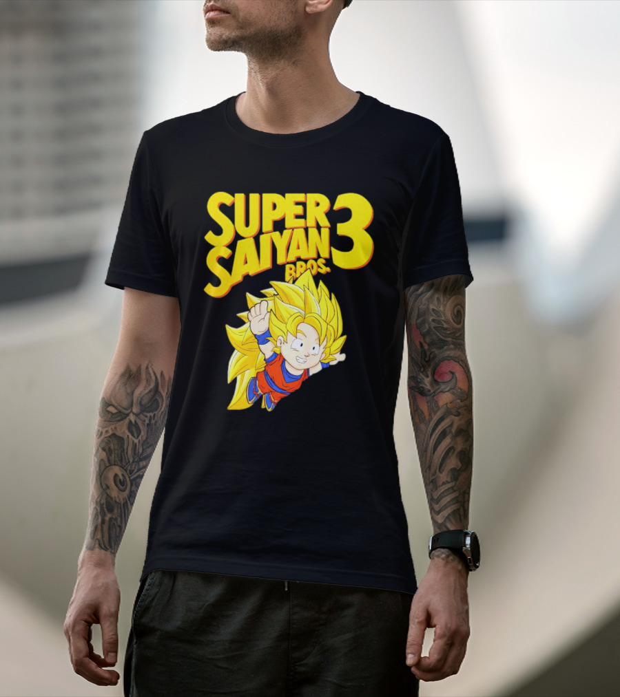 Super Saiyan 3 Bros Vintage Gaming Fusion T-Shirt
