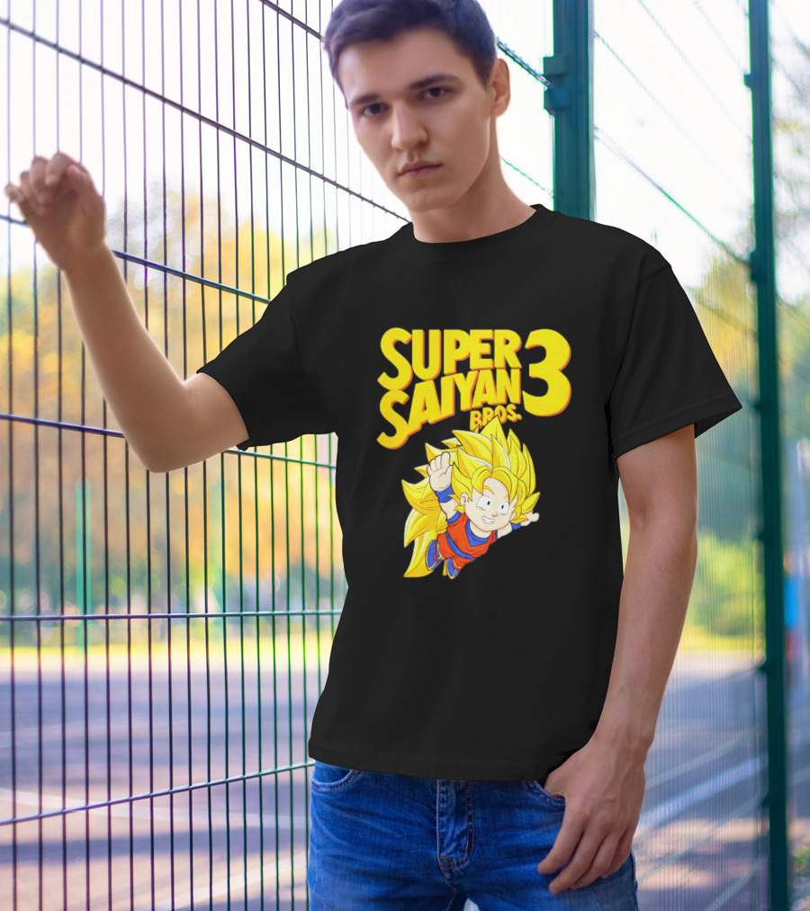 Super Saiyan 3 Bros Vintage Gaming Fusion T-Shirt