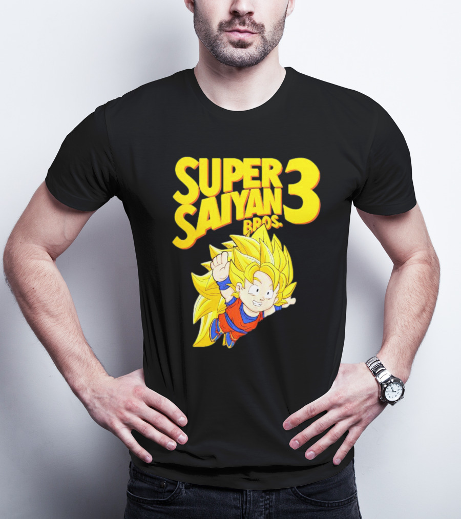 Super Saiyan 3 Bros Vintage Gaming Fusion T-Shirt