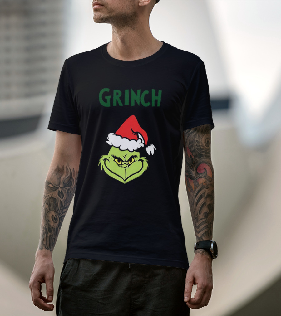 The Grinch Santa Hat Christmas T-Shirt