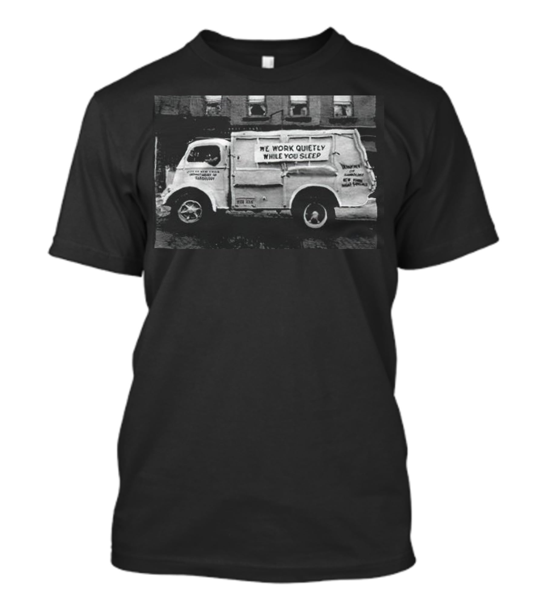 We Work Quietly While You Sleep Ice Cream Delivery Truck Image T-Shirt