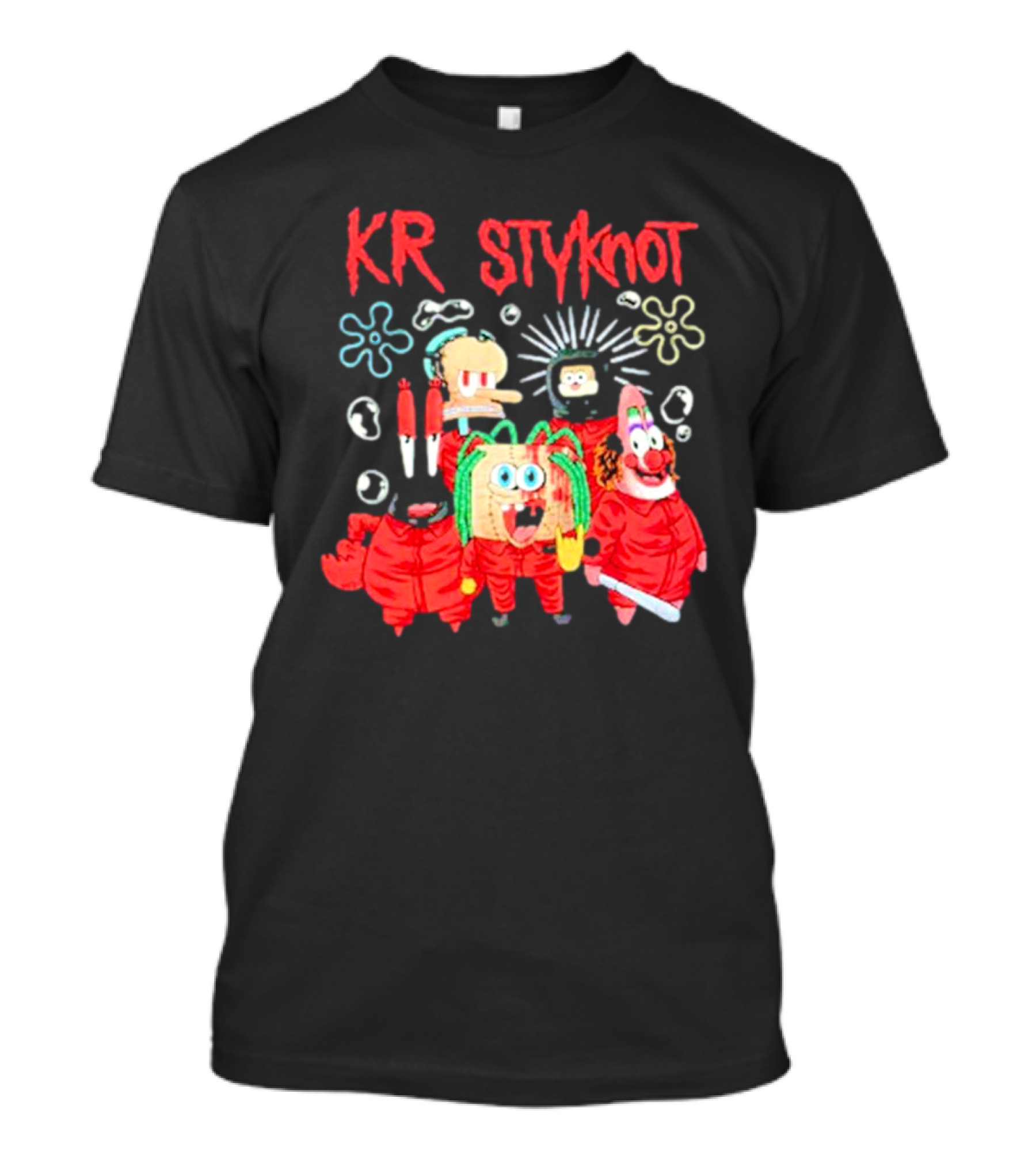 KRSTYKnot Slipknot Spongebob Crossover Characters SpongeBob SquarePants T-Shirt