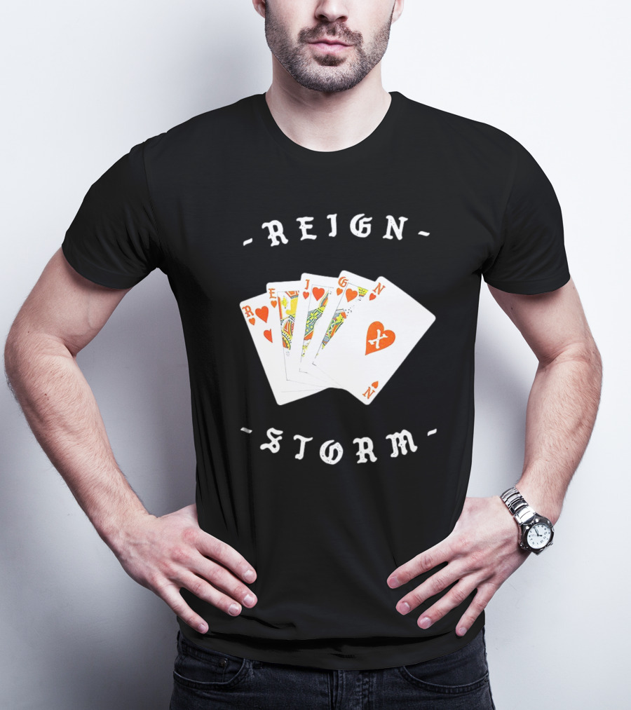 Reign X Playing Cards Hearts Deck Storm T-Shirt