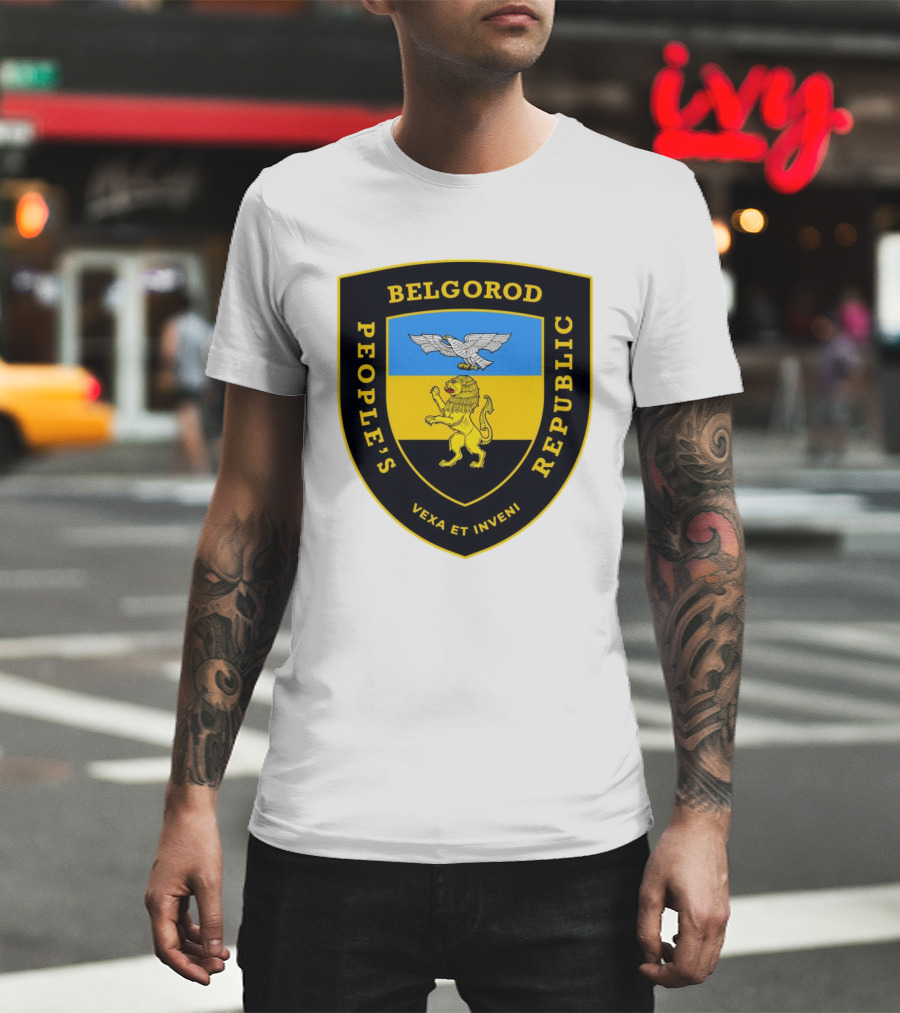 Belgorod People's Republic Emblem Vexa Et Inveni Shield Lion And Eagle Crest T-Shirt