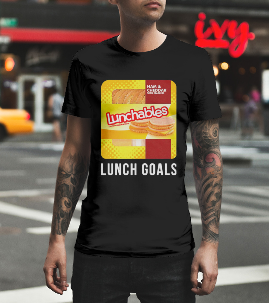 Ham And Cheddar With Crackers Lunchables Lunch Combinations Lunch Goals T-Shirt