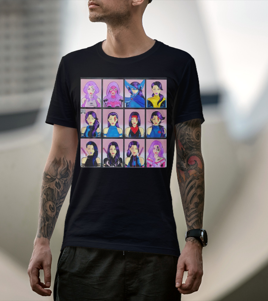 Psylocke Evolution Twelve Iconic Looks T-Shirt