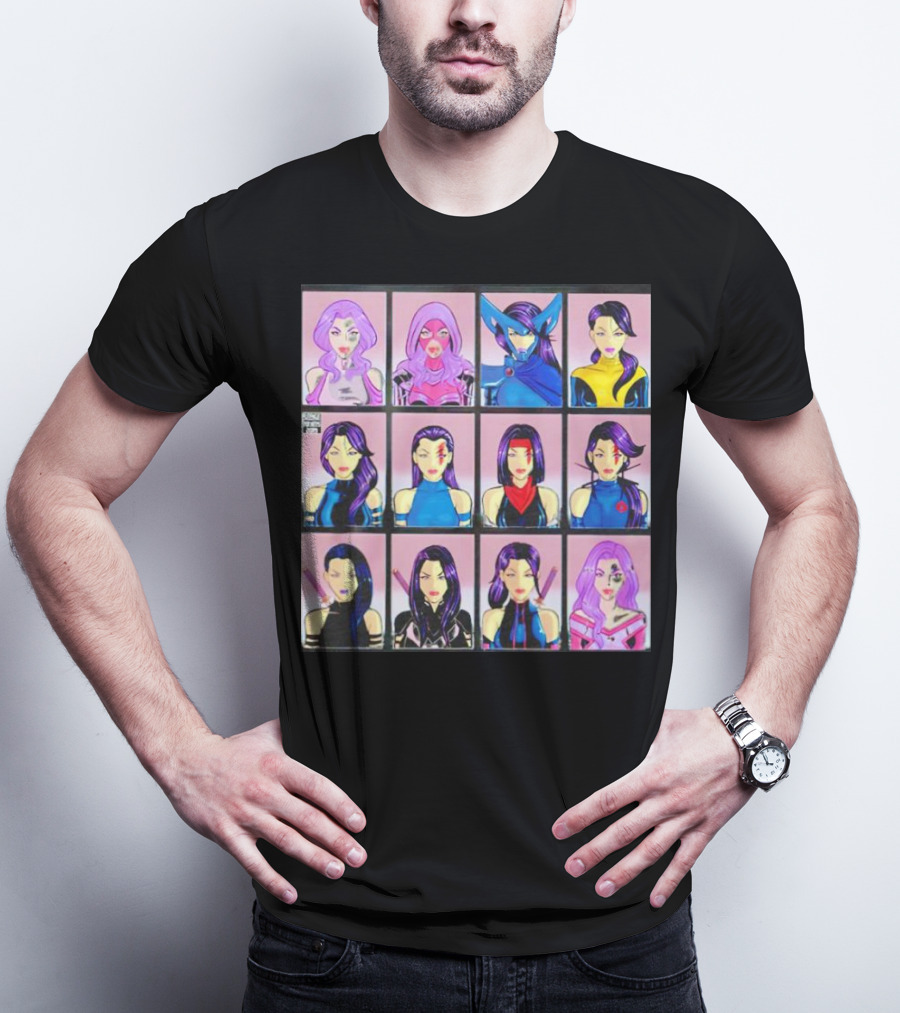 Psylocke Evolution Twelve Iconic Looks T-Shirt