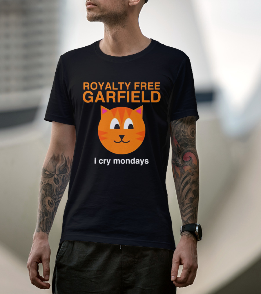 Royalty Free Garfield I Cry Mondays Iconic Meme T-Shirt