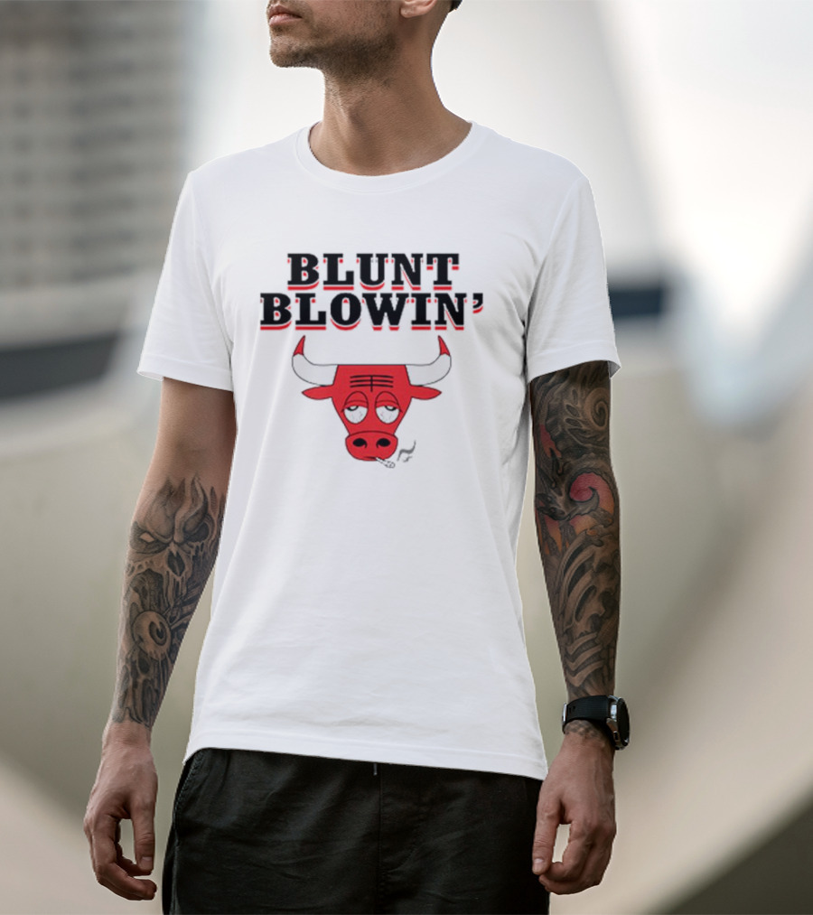 Blunt Blowin’ Bulls Smoking Red Bulls T-Shirt