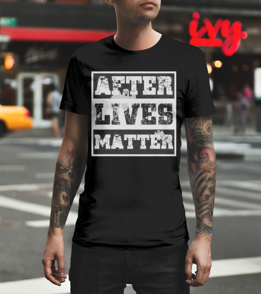 Boo After Lives Matter Ghosts Textured Halloween T-Shirt